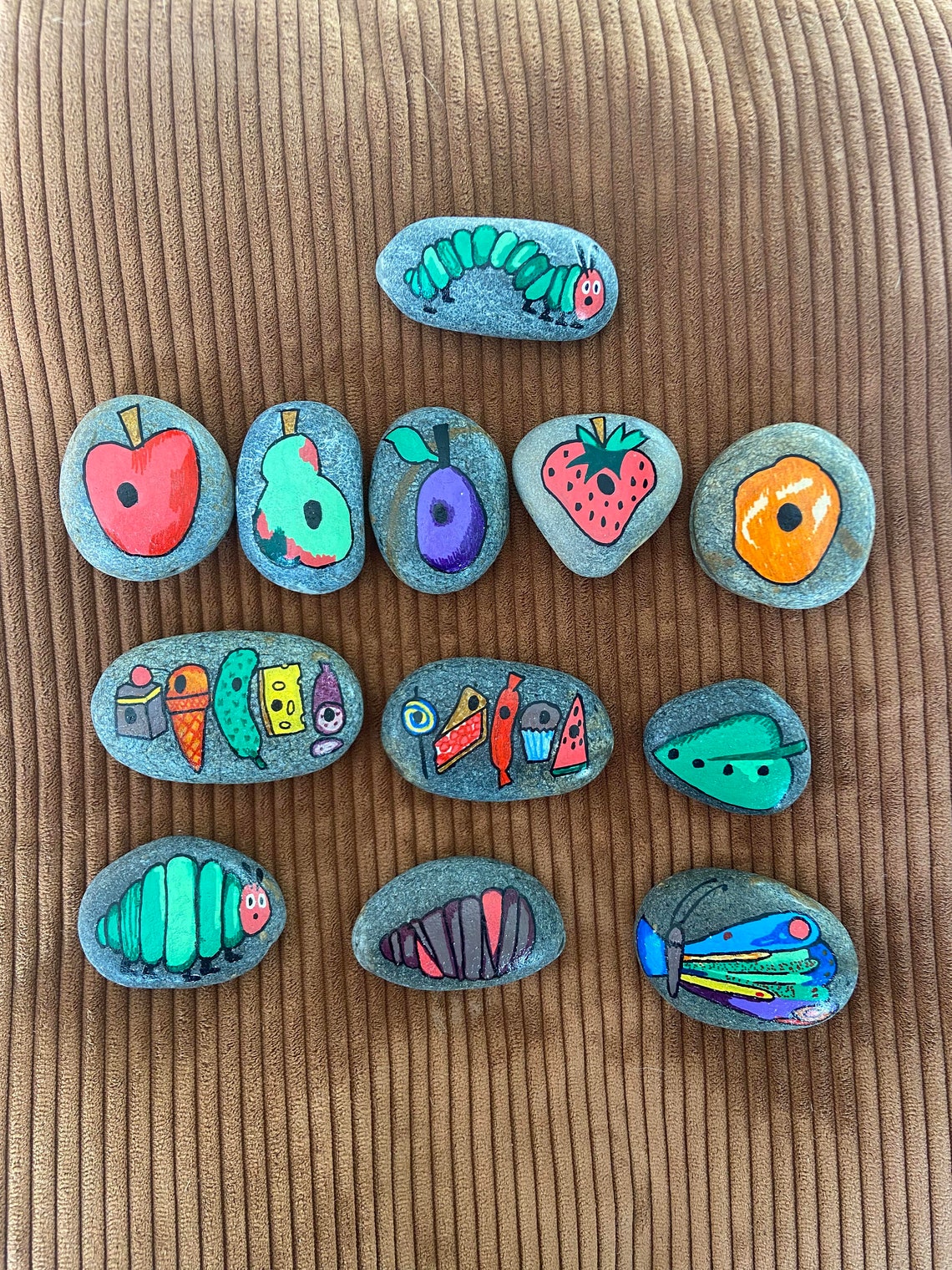 The Very Hungry Caterpillar Story Stones - Etsy