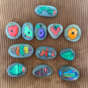 The Very Hungry Caterpillar Story Stones - Etsy