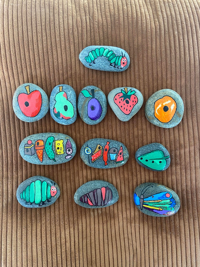 The Very Hungry Caterpillar Story Stones - Etsy