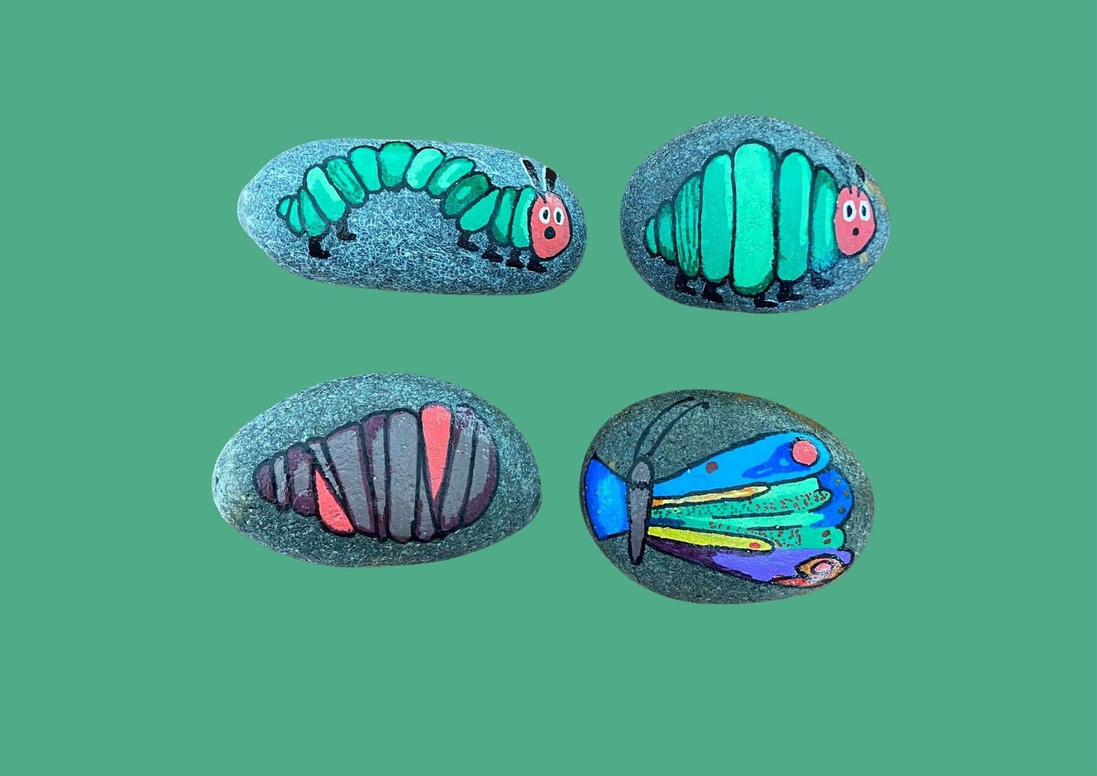 The Very Hungry Caterpillar Story Stones - Etsy