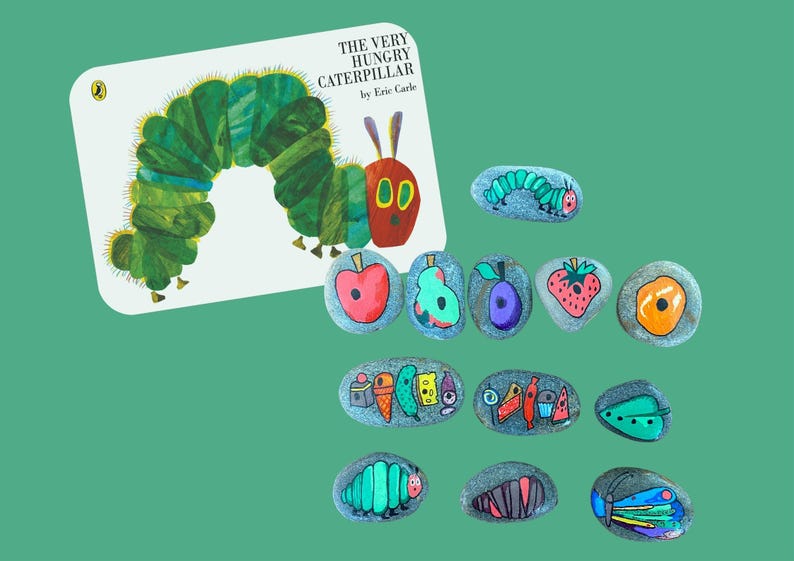The Very Hungry Caterpillar Story Stones - Etsy