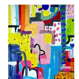 Color Field Abstract Art Painting - "future Cities" - Etsy