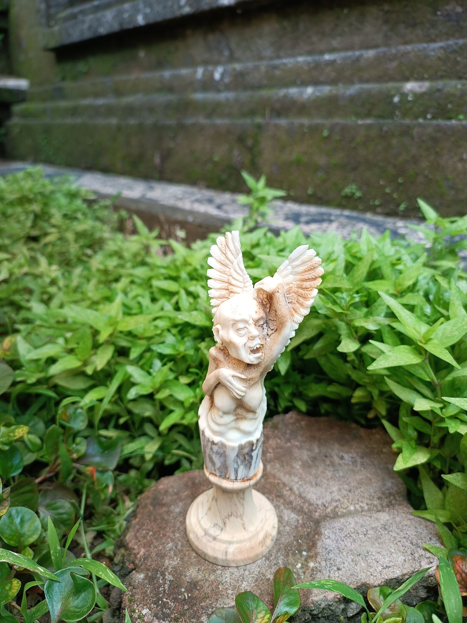 Angel Skeleton Statue Carved With Deer Antlers - Etsy