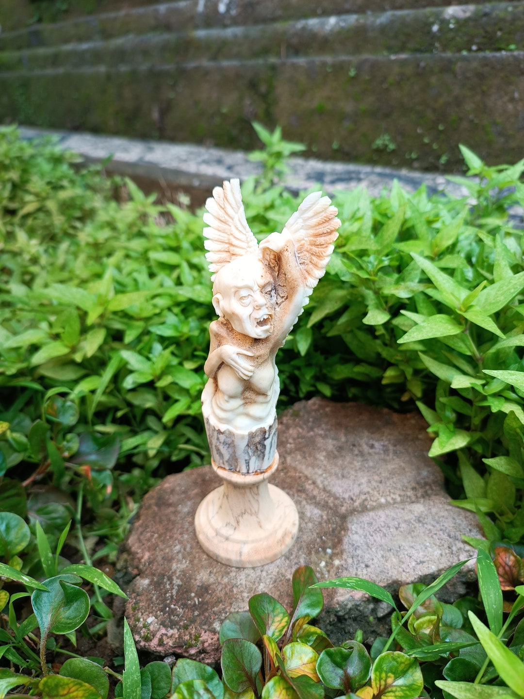 Angel Skeleton Statue Carved With Deer Antlers - Etsy