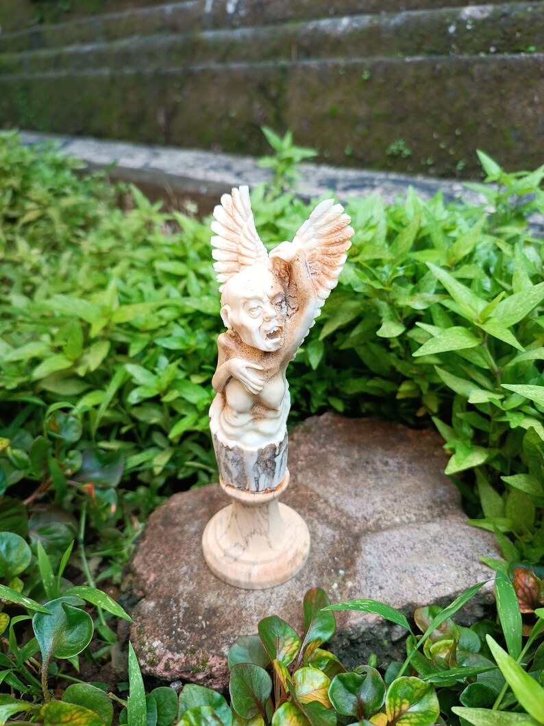 Angel Skeleton Statue Carved With Deer Antlers - Etsy