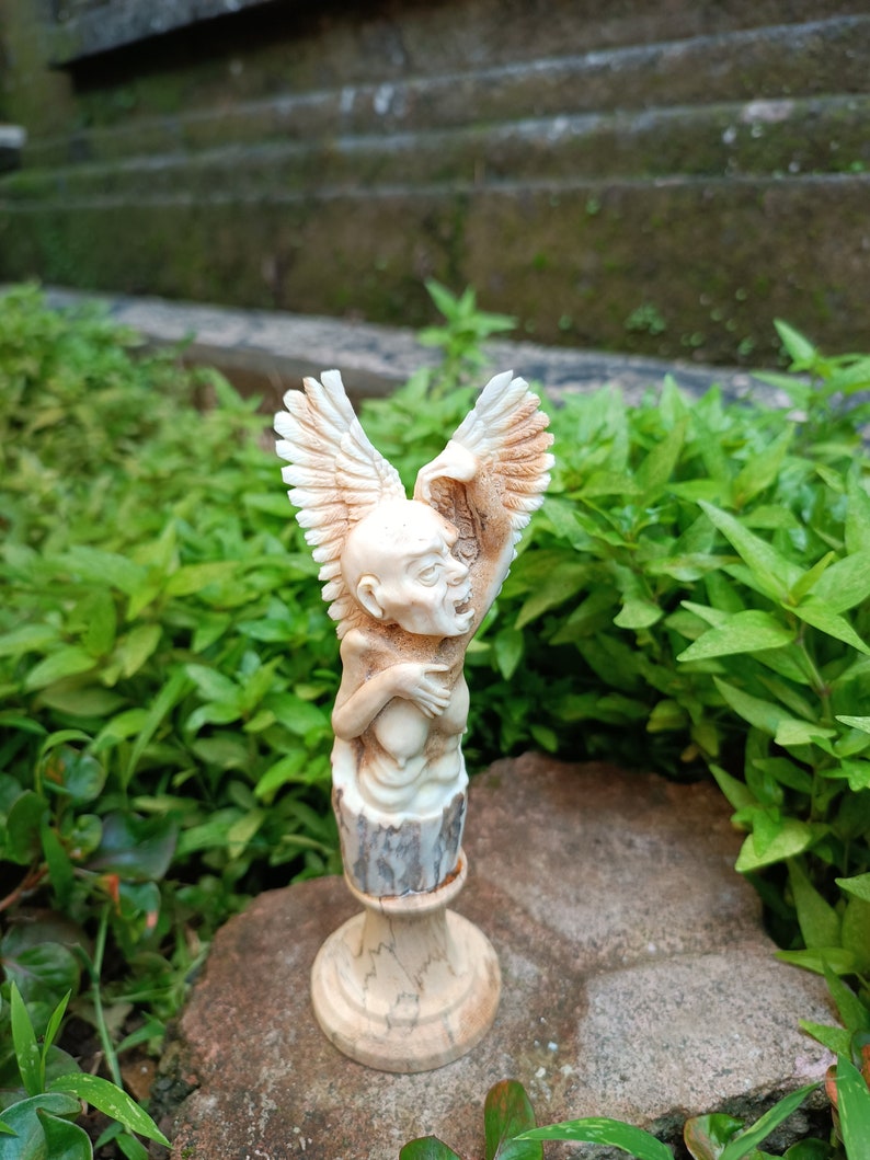 Angel Skeleton Statue Carved With Deer Antlers - Etsy