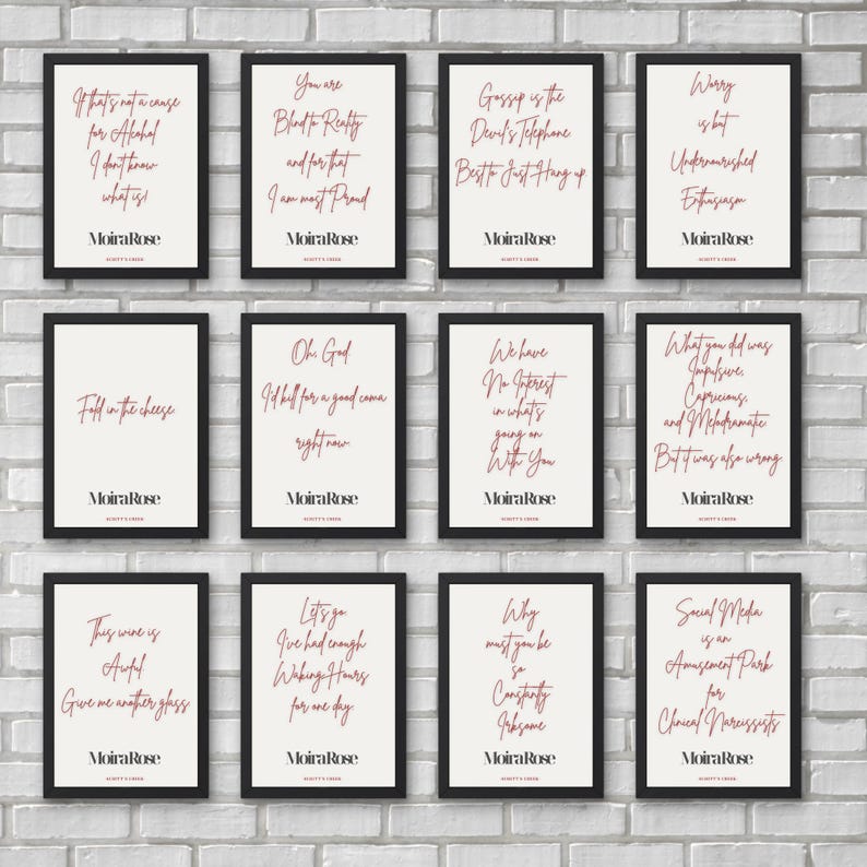 MOIRA ROSE Quotes + Portraits, Schitt's Creek Artwork (instant Download ...