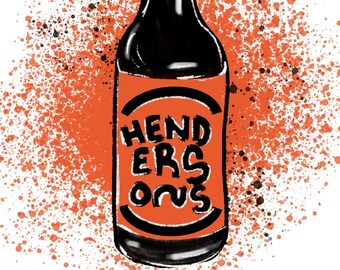 Henderson's Relish Art Print Taste of Sheffield A4 Poster, South ...