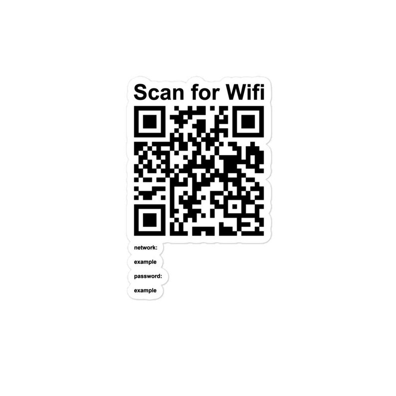 Wifi QR Code Sticker and Custom QR Code Sign for Homeowners - Etsy