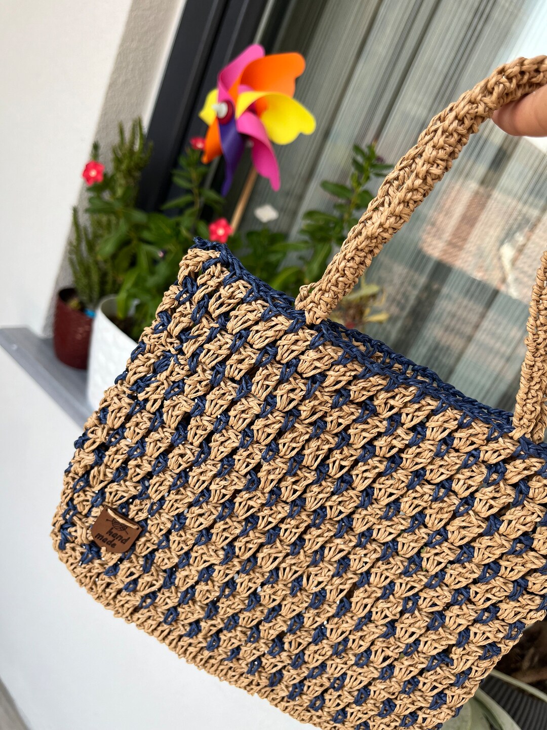 Paper Rope Bag Crochet Paper Bag Handmade Bag Paper Bag - Etsy