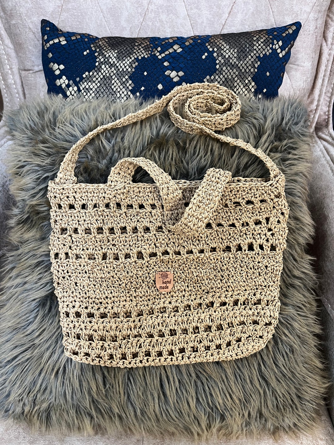 Paper Rope Bag Crochet Paper Bag Handmade Bag Paper Bag - Etsy