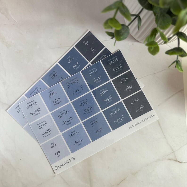 Bleu Quran Tabs - Islamic Bookmarks - Surah Organizer -ramadan, Eid ...