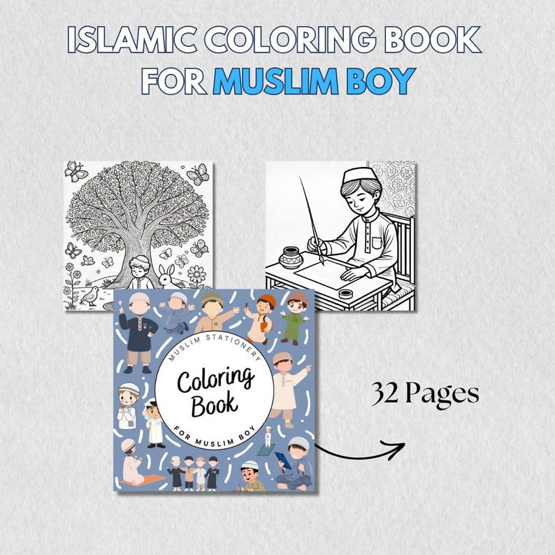 Islamic Coloring Book Muslim Boy Coloring Pages Everyday Islamic Life ...