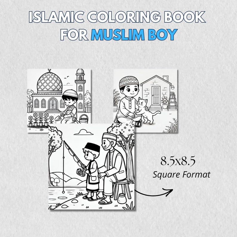 Islamic Coloring Book | Muslim Boy Coloring Pages | Everyday Islamic ...