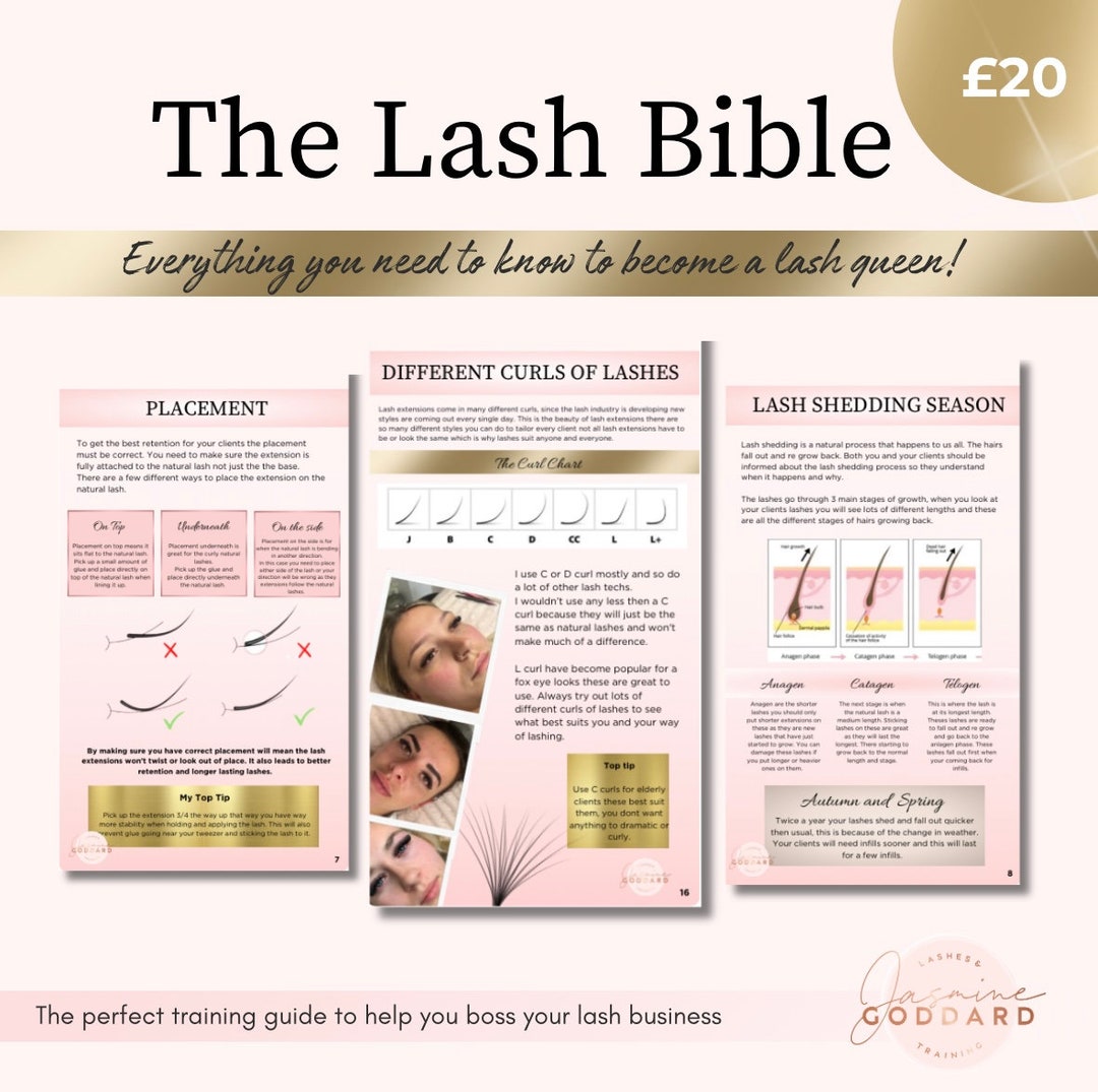 Eyelash Extension Training Manual the Ultimate Lash Bible for - Etsy