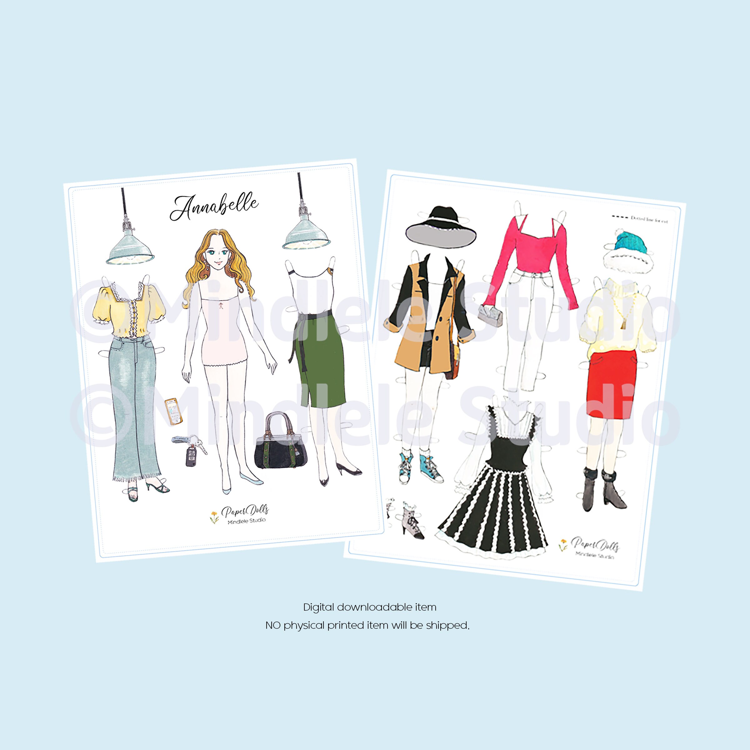 Paperdolls, Download Printable Art Work, Printable Paper Dolls, Girl ...