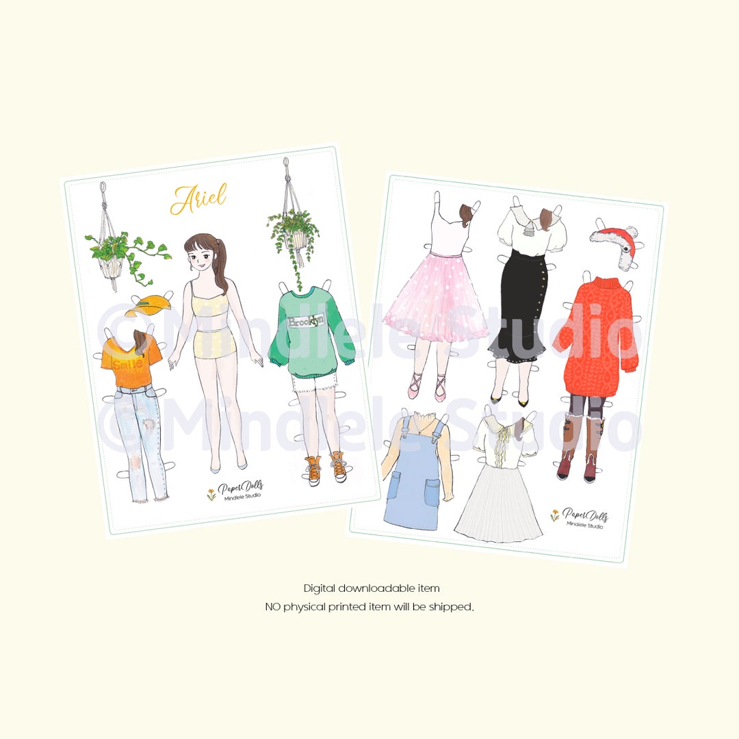 Paperdolls, Download Printable Art Work, Printable Paper Dolls, Girl ...