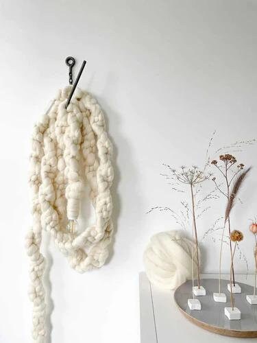 DIY Wick Wool Lamp Handmade Wool Lamp, Eco-friendly Lighting, Wool ...