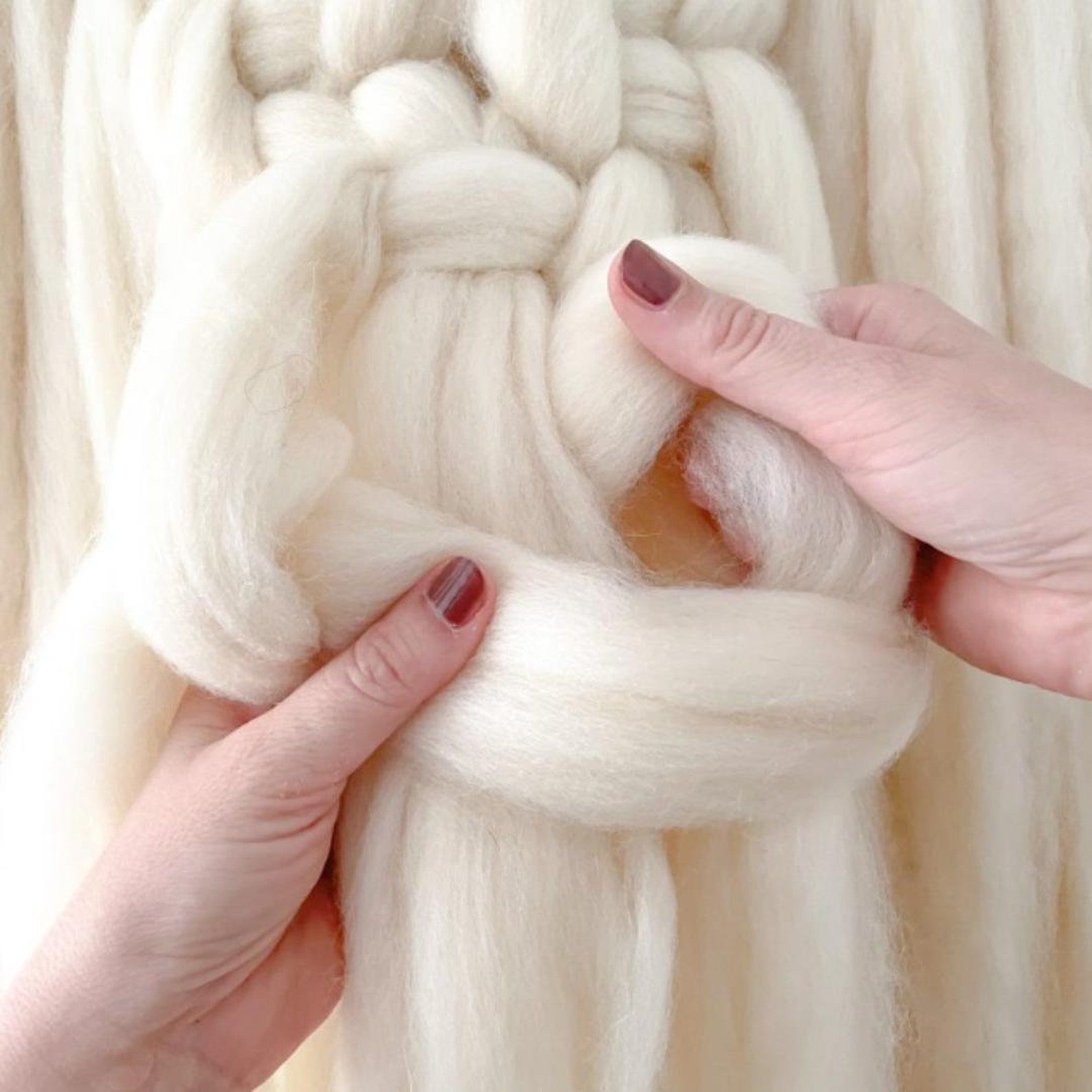 DIY Macramé Wall Hanger Wick Wool Macramé Kit, Handmade Wall Decor, Eco ...