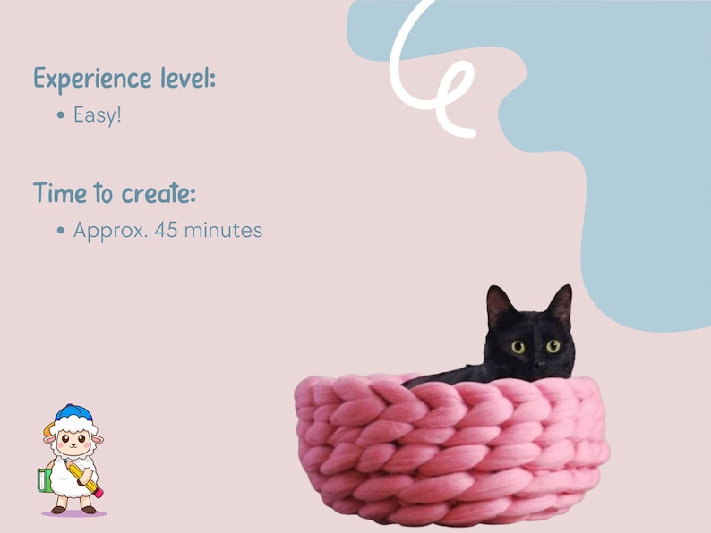 Cat Basket Knitting Pattern - DIY Cat Basket Knitting, Chunky Knit Cat ...