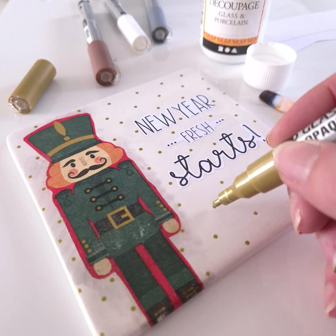 Art Tiles With Decoupage Diy Decoupage Tiles, Custom Tile Crafts, How ...