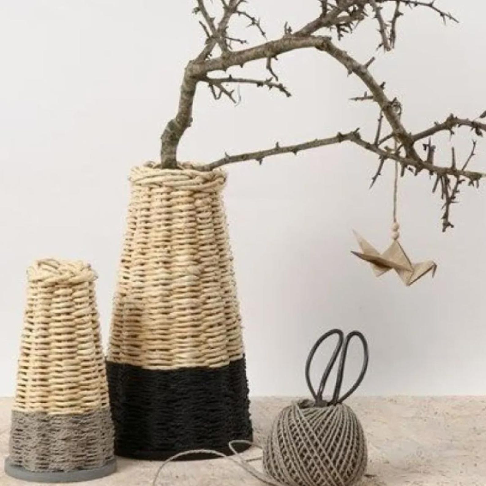46 PATTERN | Weaving a Wicker Basket - Diy Paper Yarn Basket, Handmade ...