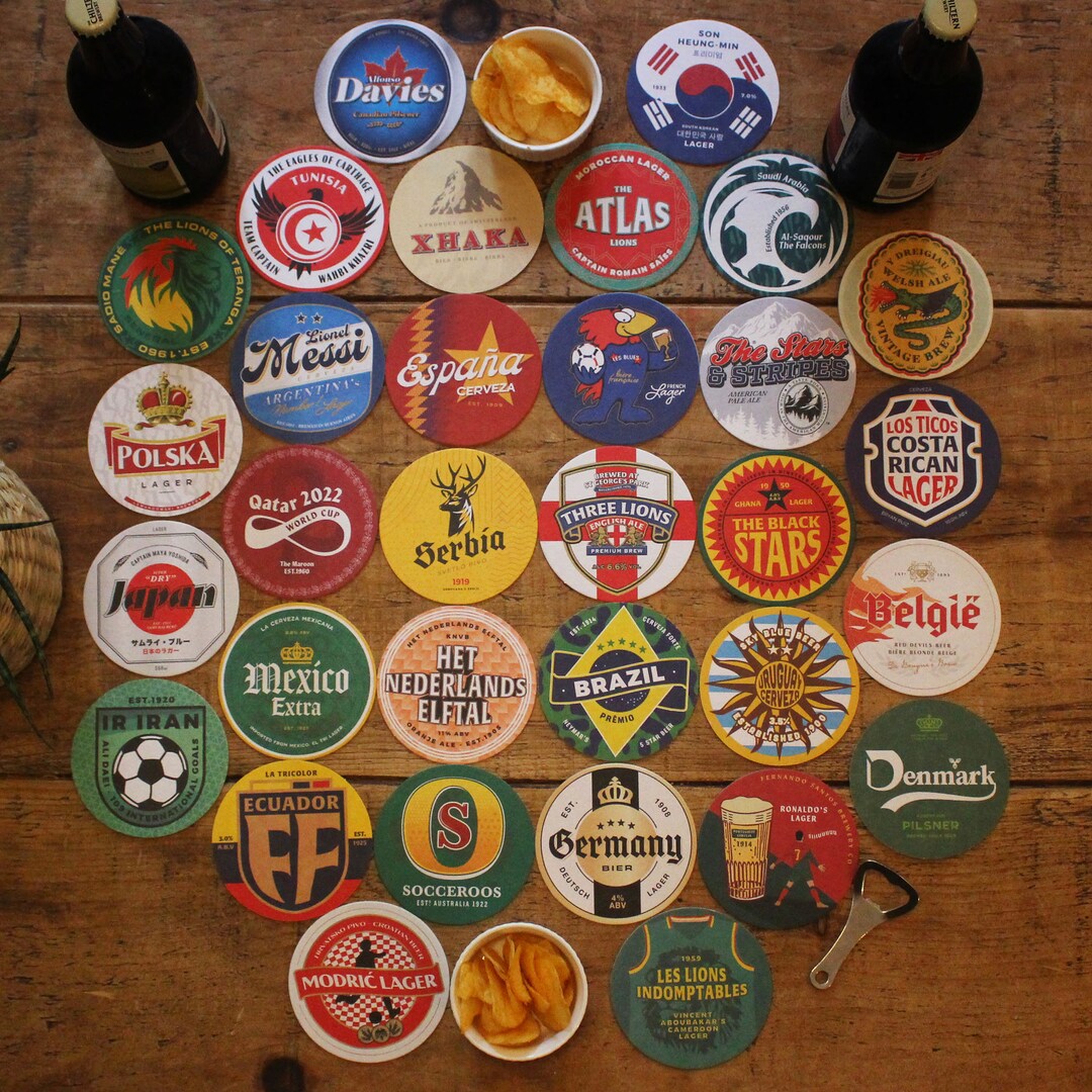 Football World Cup 2022 Beer Mats - Etsy