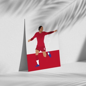 Virgil Van Dijk Liverpool Football Print - Etsy