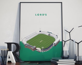 Lord's Cricket Ground Map Print - Etsy