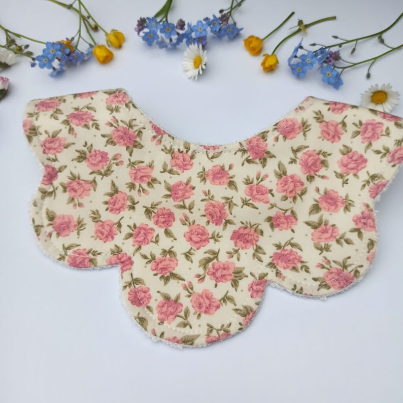 Flower Bib Pattern , Dribble Bib Sewing Pattern, Baby Bib Pattern, Easy ...