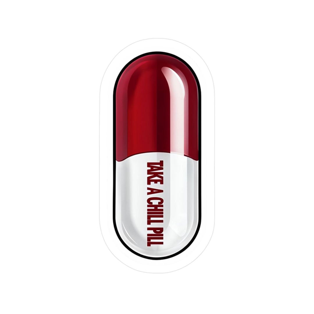 Vinyl Decal Sticker, Take A Chill Pill Design, Laptop Decal, Water ...