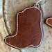 Tooled Leather Boot Keychain: Handmade Western Accessory - Etsy