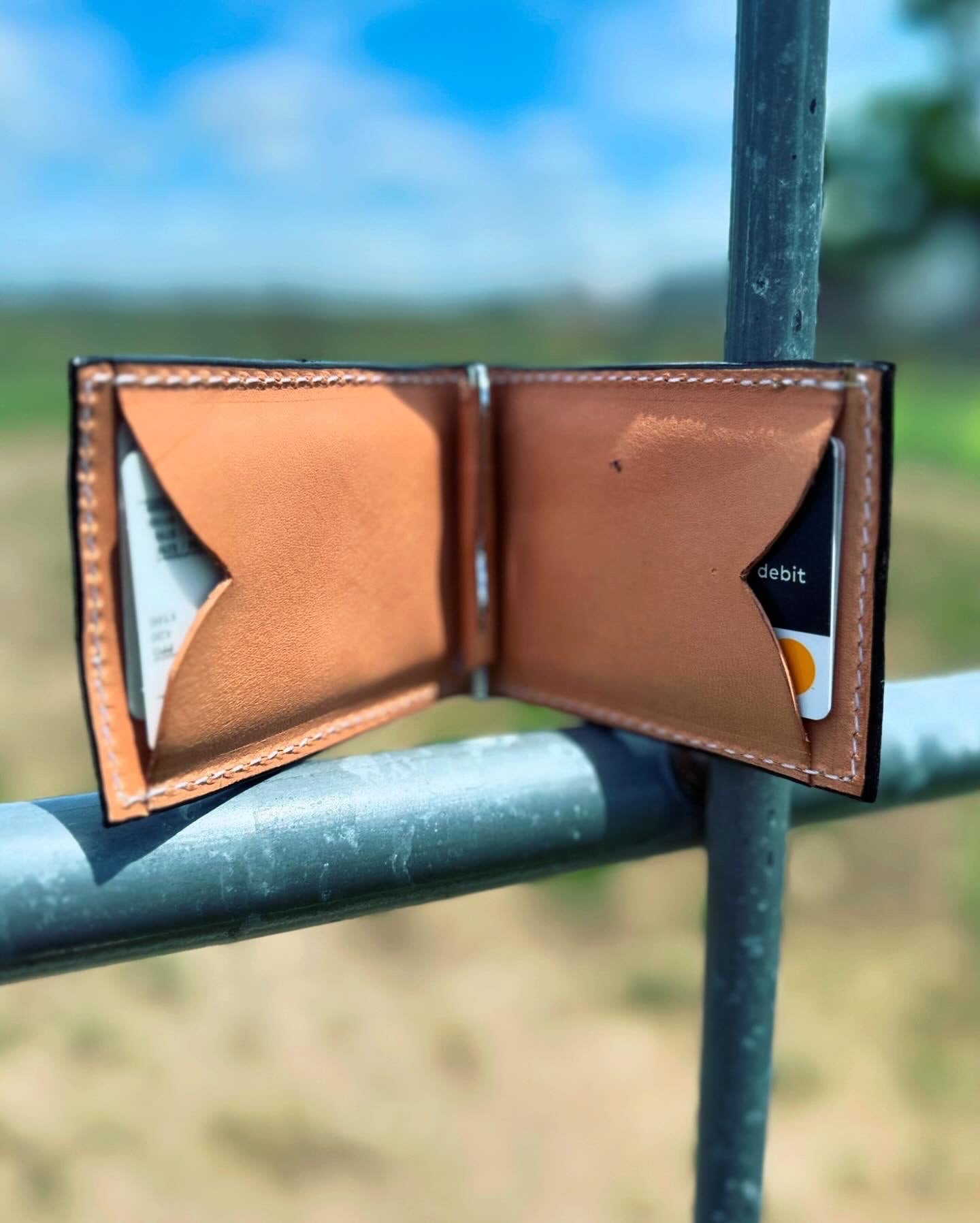 Sunflower Tooled Wallet Moneyclip Wallet Hand Tooled - Etsy