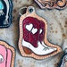 Tooled Leather Boot Keychain: Handmade Western Accessory - Etsy