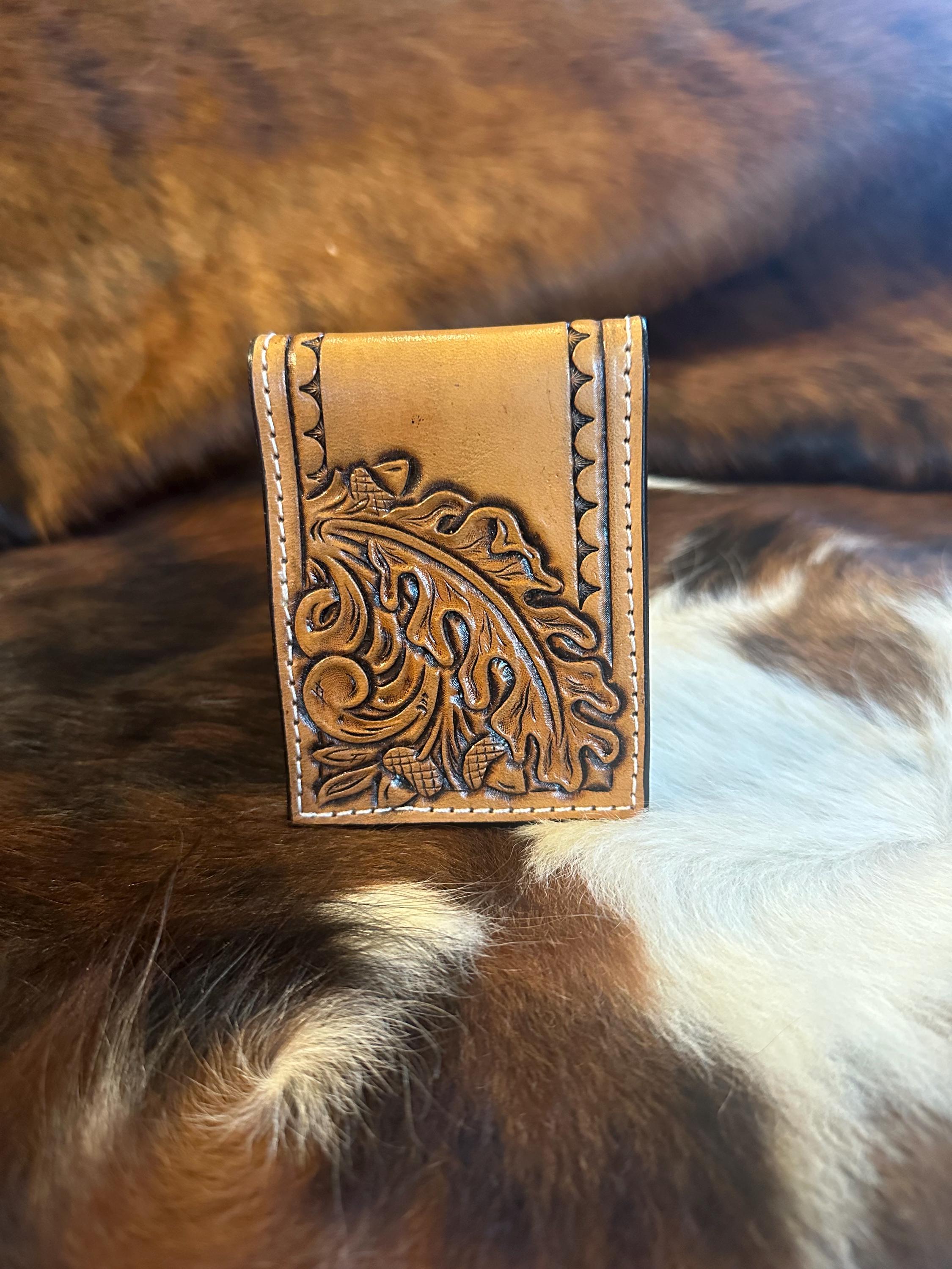 Oakleaf Tooled Wallet - Etsy
