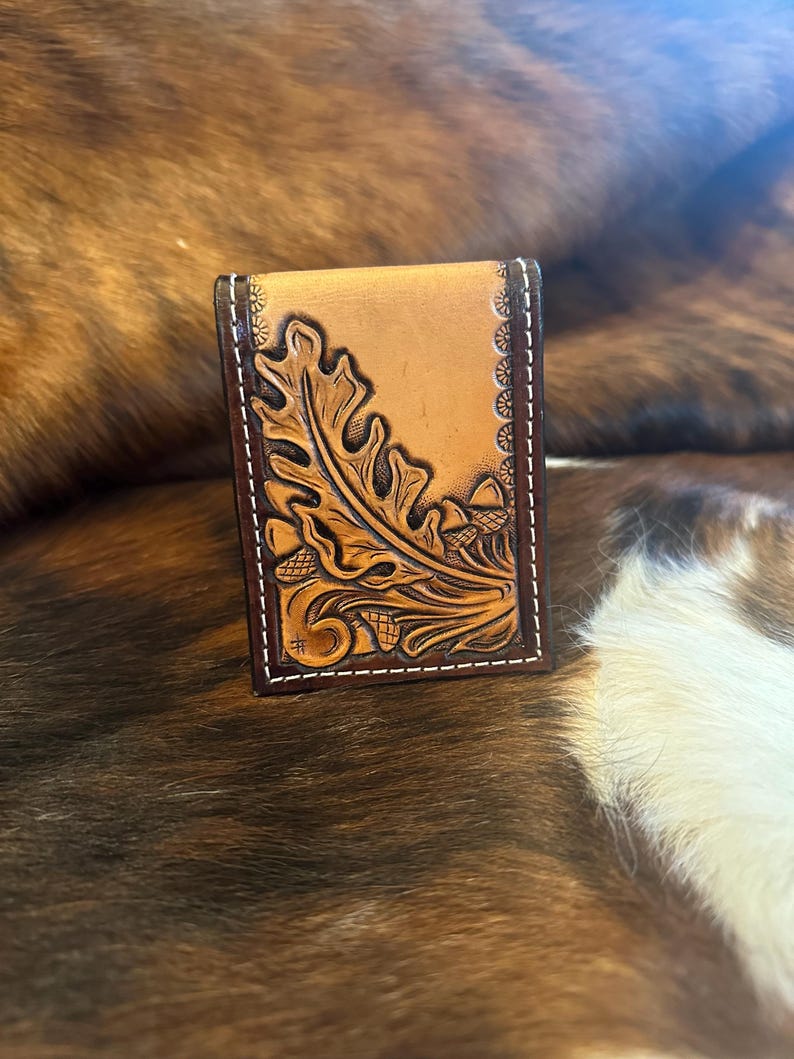 Oakleaf Tooled Wallet - Etsy