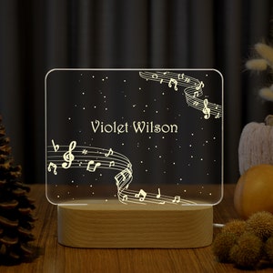 Personalized Musician LED Night Light: Music Lover Gift - Etsy
