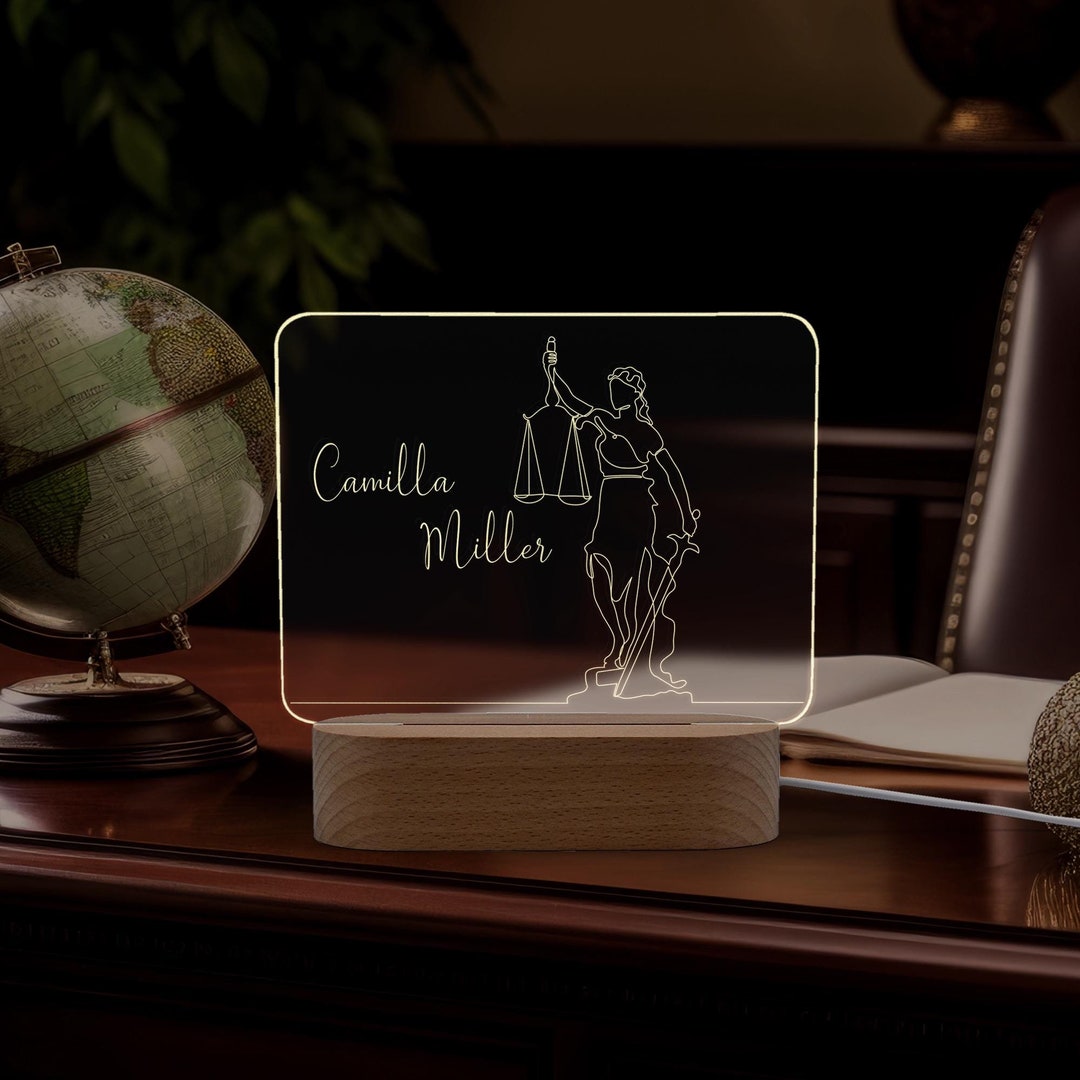 Personalized Lady Justice Gift, Law School Graduation Gift, Custom ...