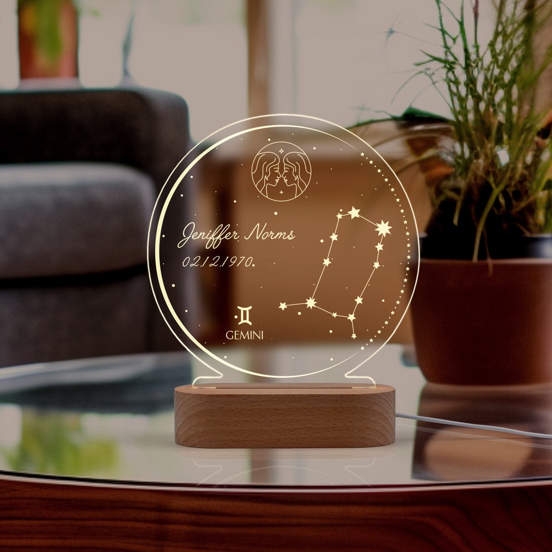 Astrology Night Light, Zodiac Sign Gifts, Zodiac Night Light, Astrology ...