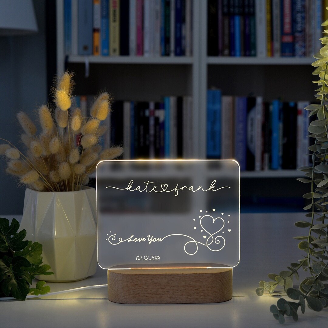 Personalized Anniversary Gifts for Couples, Valentines Day Gift for Her ...