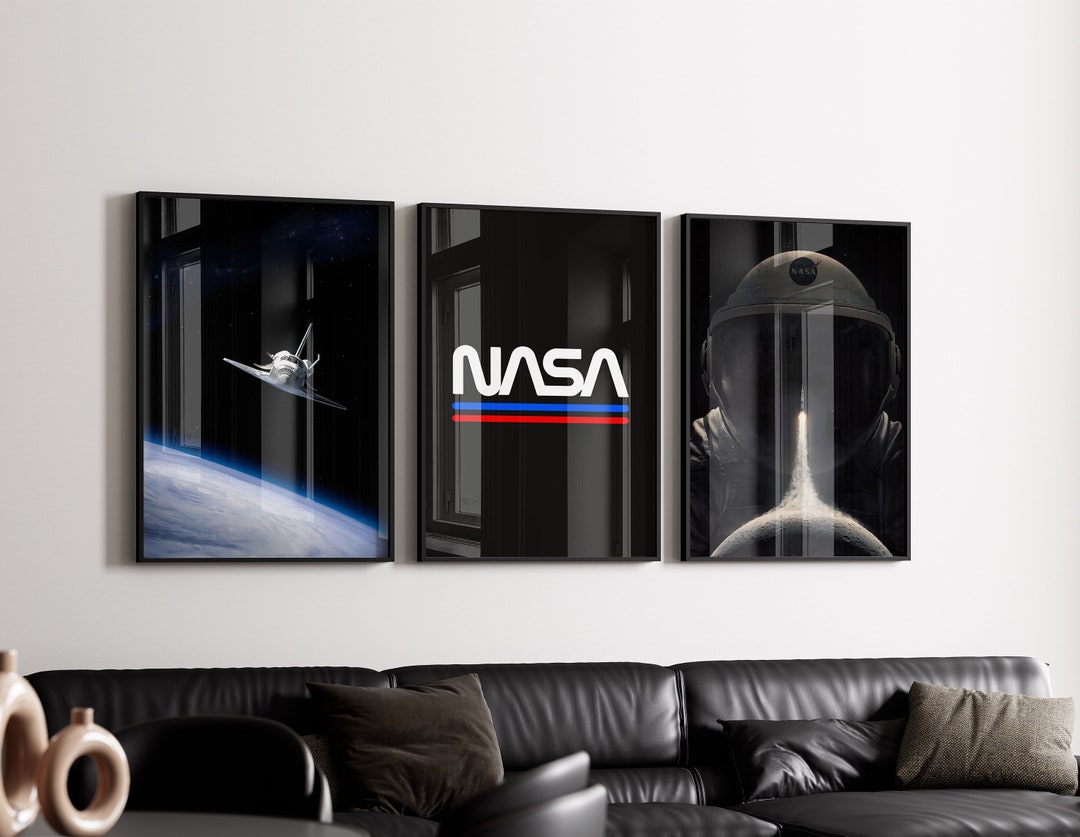Nasa Set of 3 Poster Art, Set of 3 Nasa Poster, Space Posters, NASA Logo Poster, NASA James Webb ...