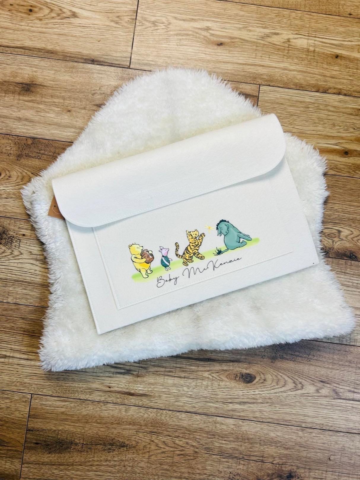 Pooh Bear and Friends Felt Folder Design, Personalised Pregnancy Folder ...