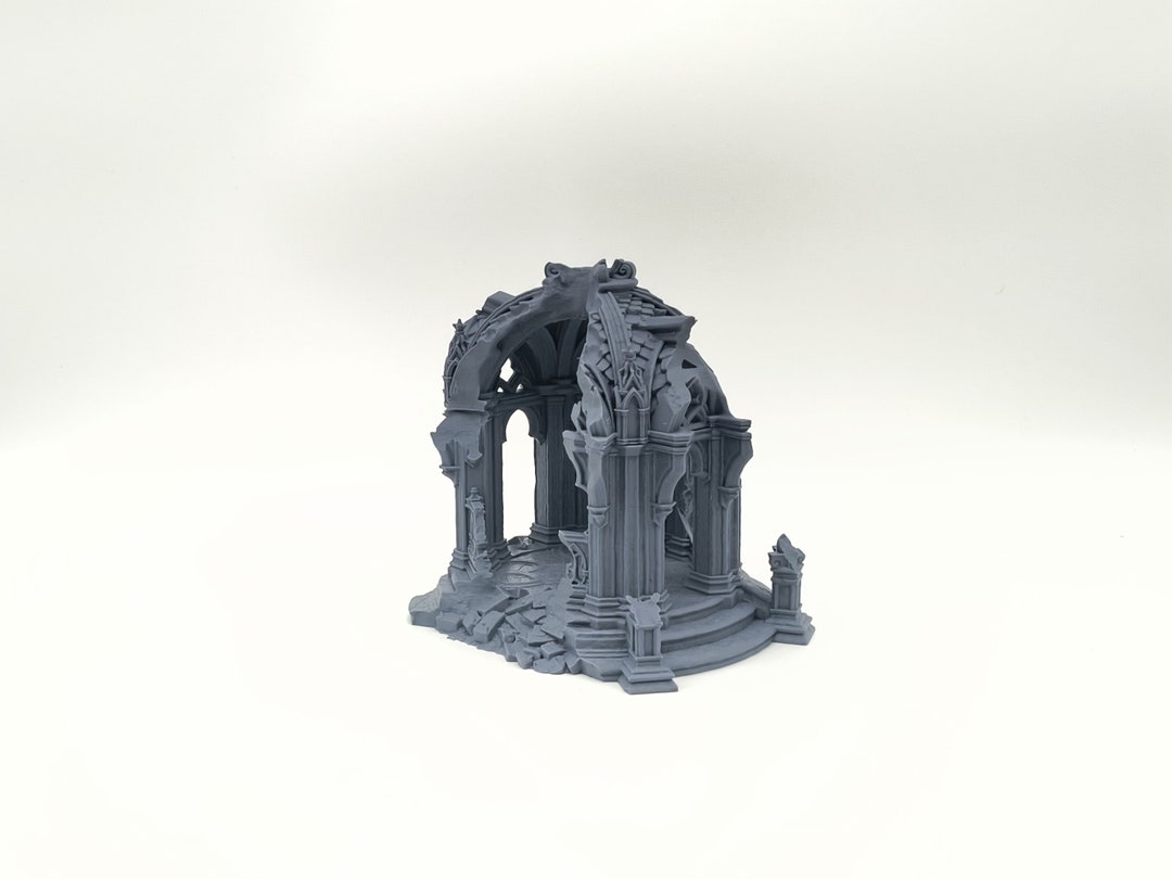 Gazebo Ruin 2 | Detailed Damaged Stone Fantasy Pavilion Medieval ...