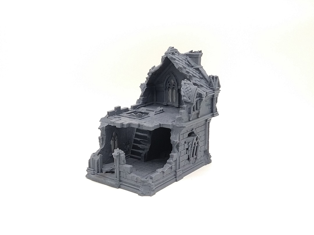 House 6 Ruin | Detailed Damaged Stone Fantasy Home Medieval Building ...