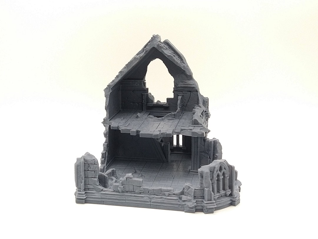 House 1 Ruin Detailed Damaged Stone Fantasy Home Medieval Building ...