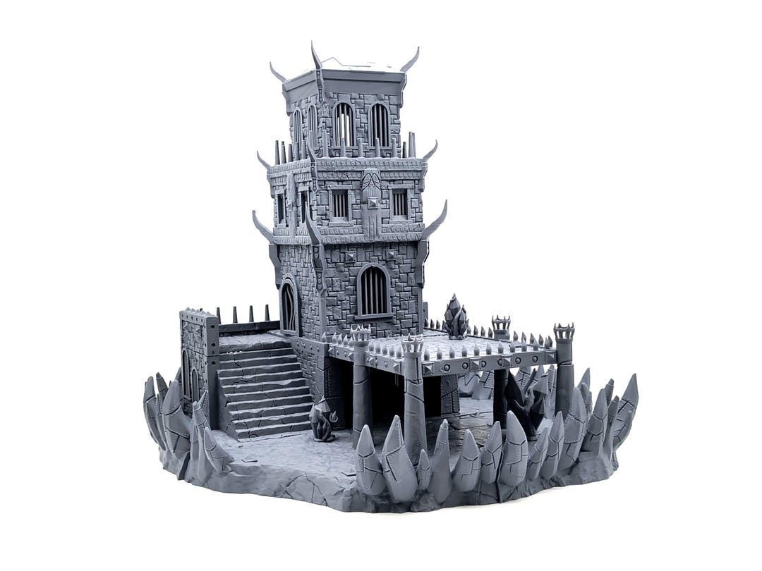 Dark Prison Large Fantasy Tower Building Tabletop Terrain Suitable for ...