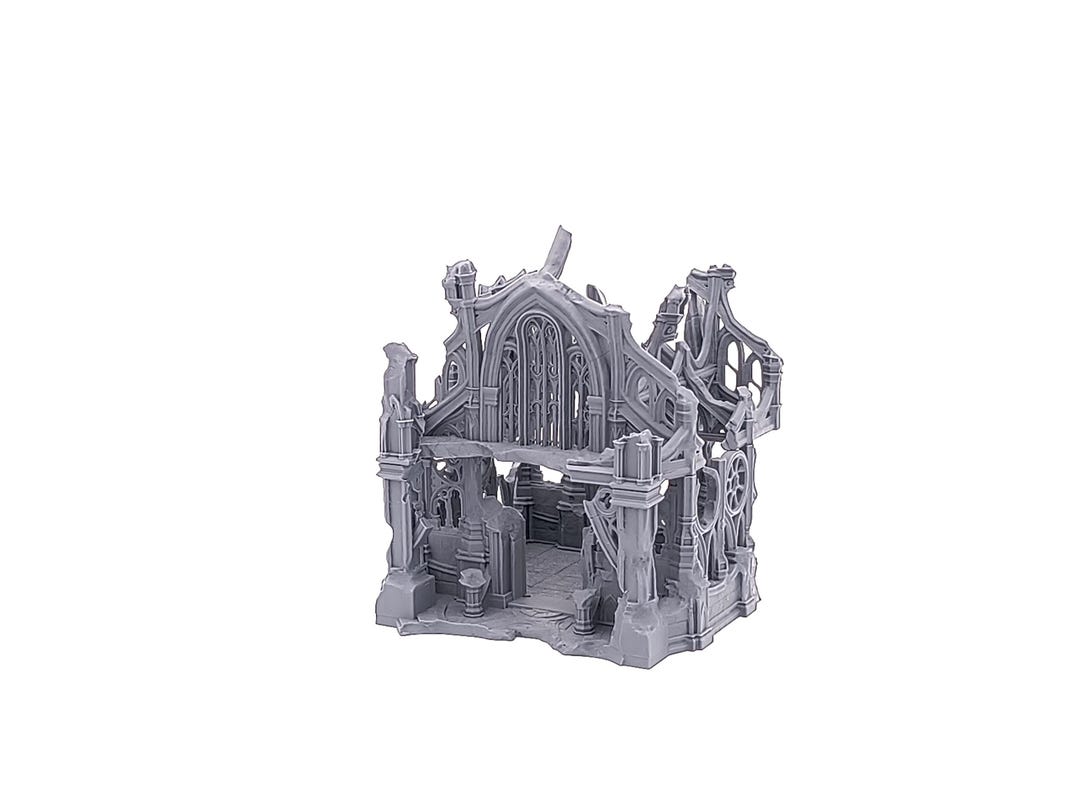 Greenhouse Ruins Detailed Damaged Stone Fantasy Medieval Building ...