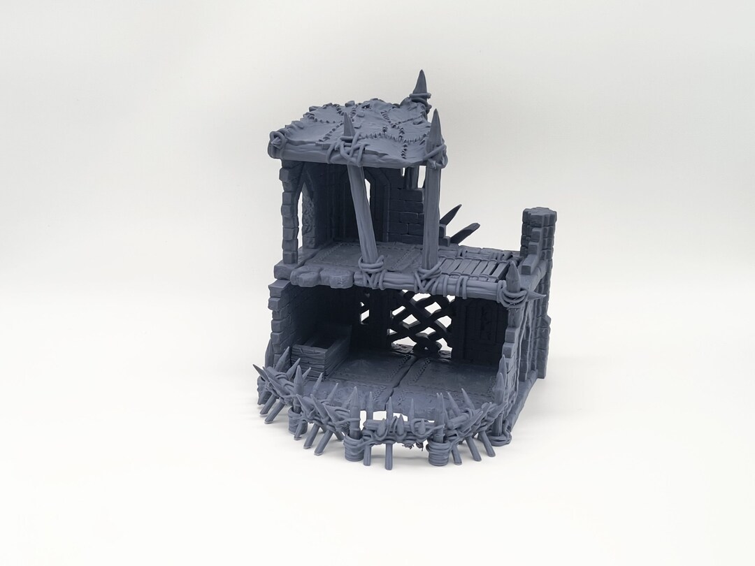 Orc Prison Fantasy House Medieval Stone Building Tabletop Terrain ...