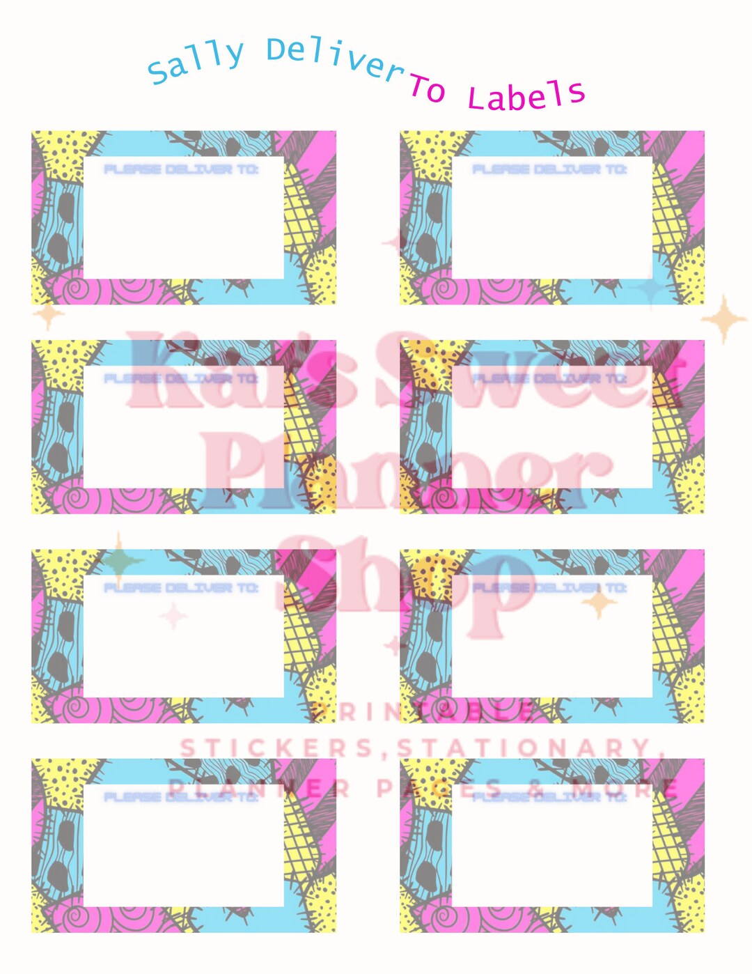 Sally Deliver to Labels - Etsy
