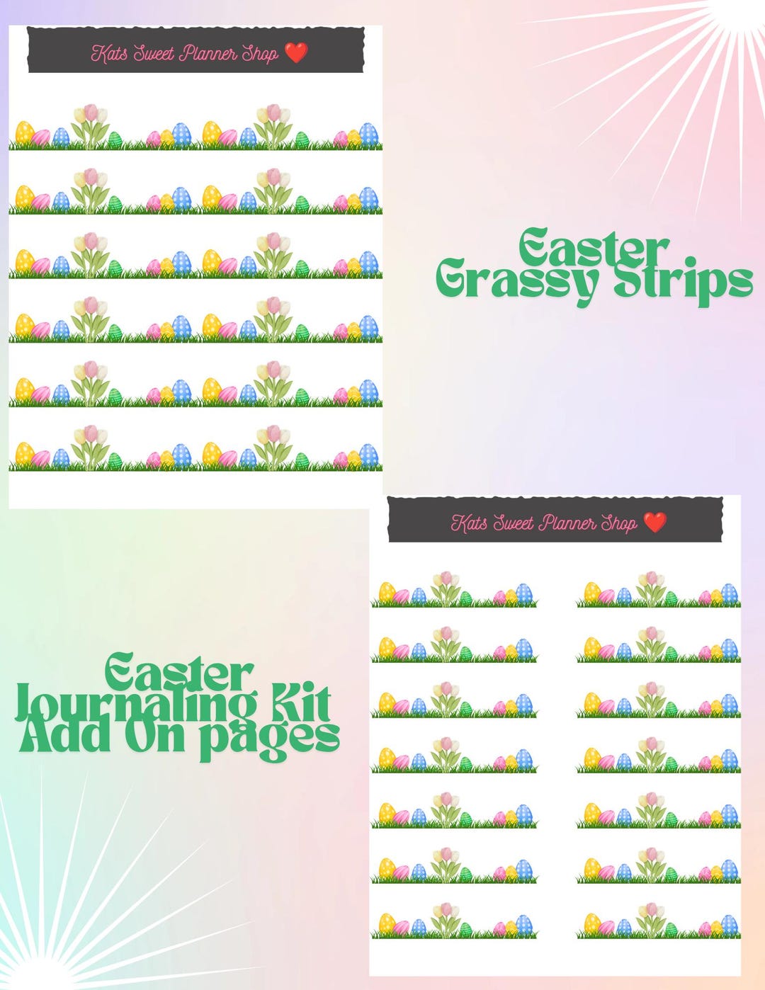 Easter Grassy Strips - Etsy